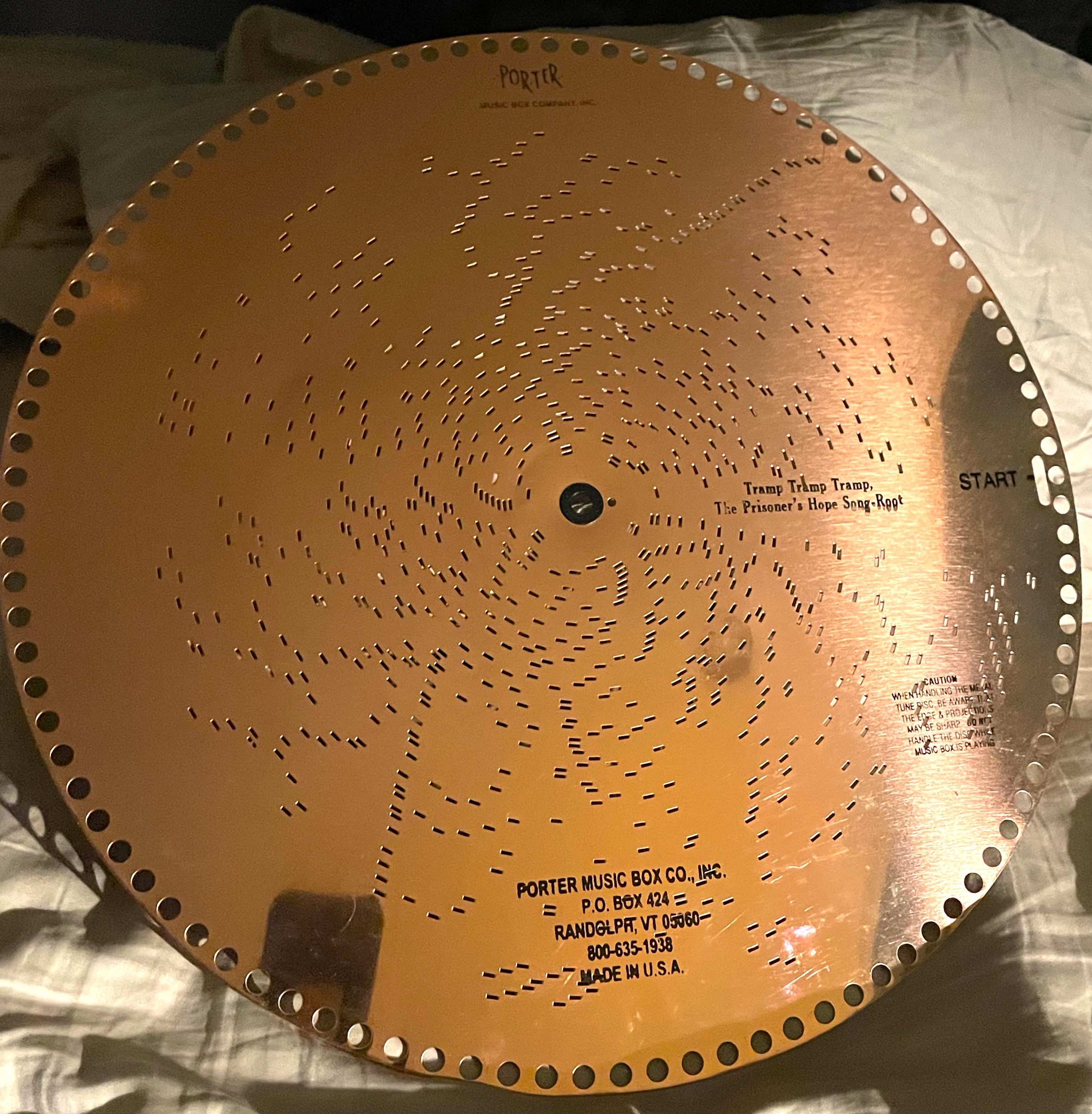 Porter 15.5-inch Disc – “Tramp, Tramp, Tramp” – 4-4 Time