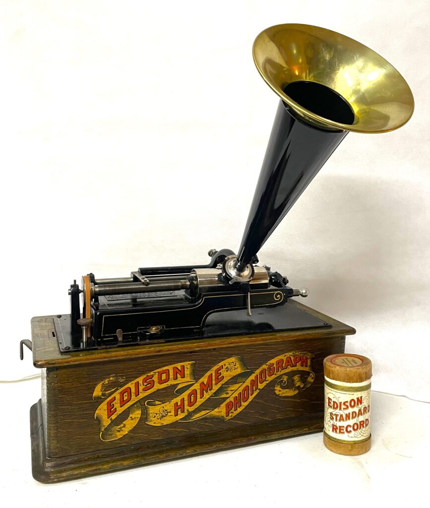 Early Edison Home (Green) Longcase Phonograph (Original) – 4-4 Time