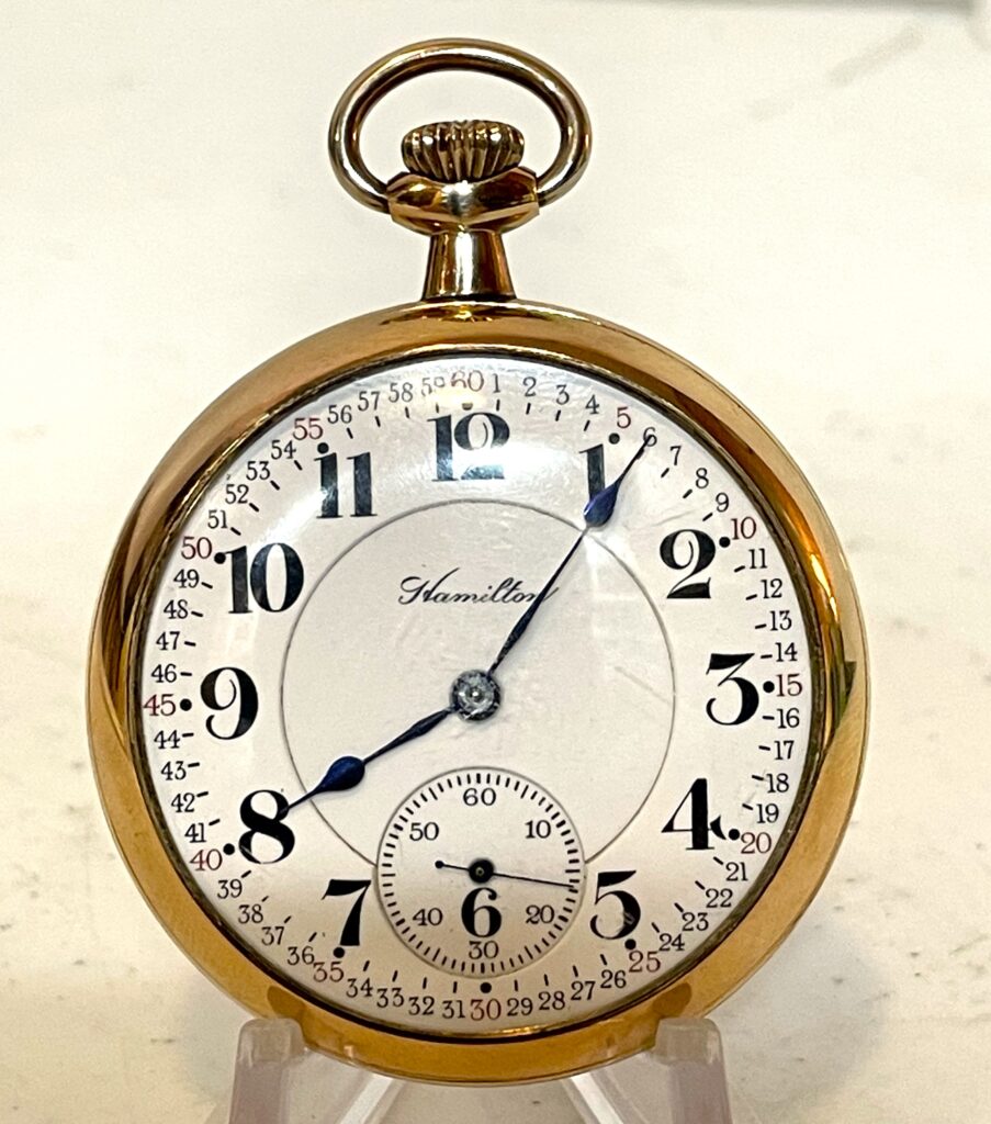 Hamilton 992 21 jewel Railroad Pocket Watch with Montgomery Dial – 4-4 Time